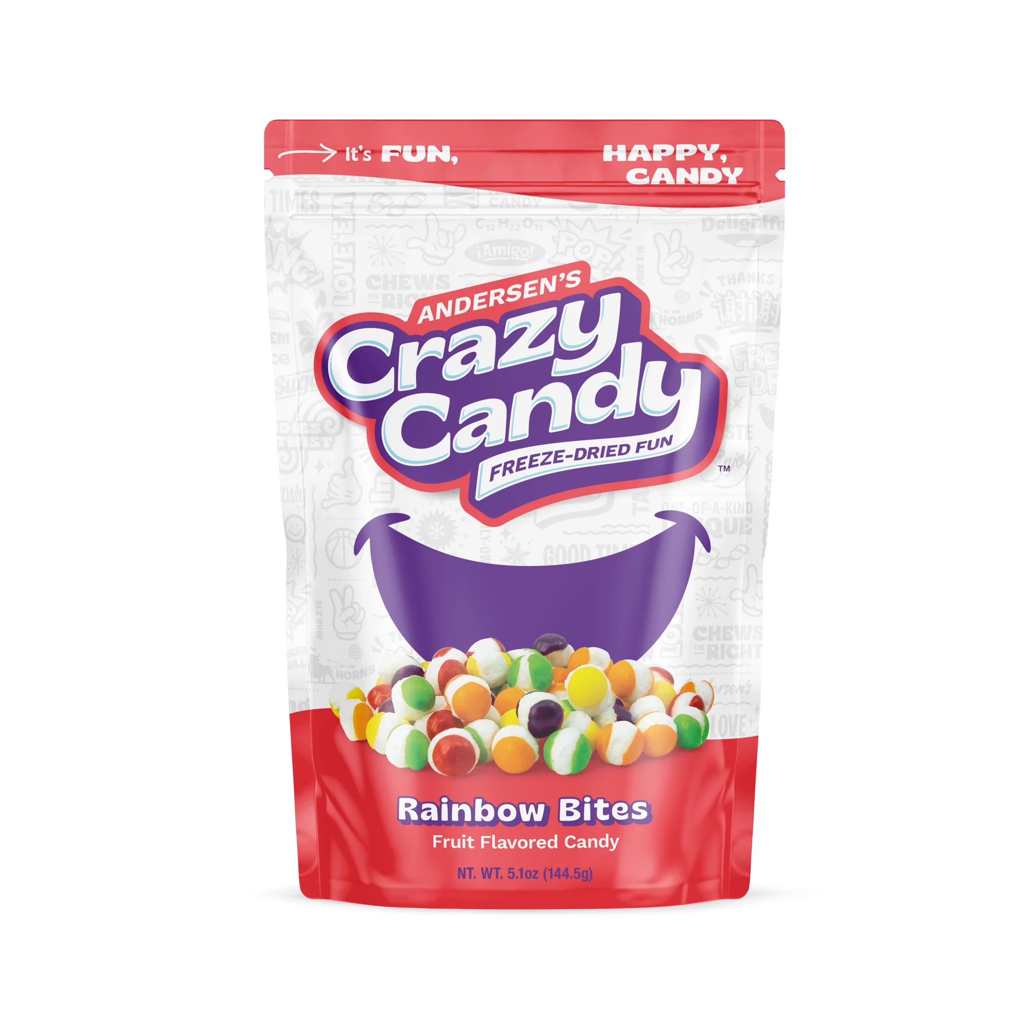 Andersen's Crazy Candy Rainbow Bites 12-count case of 5.1oz bags ...