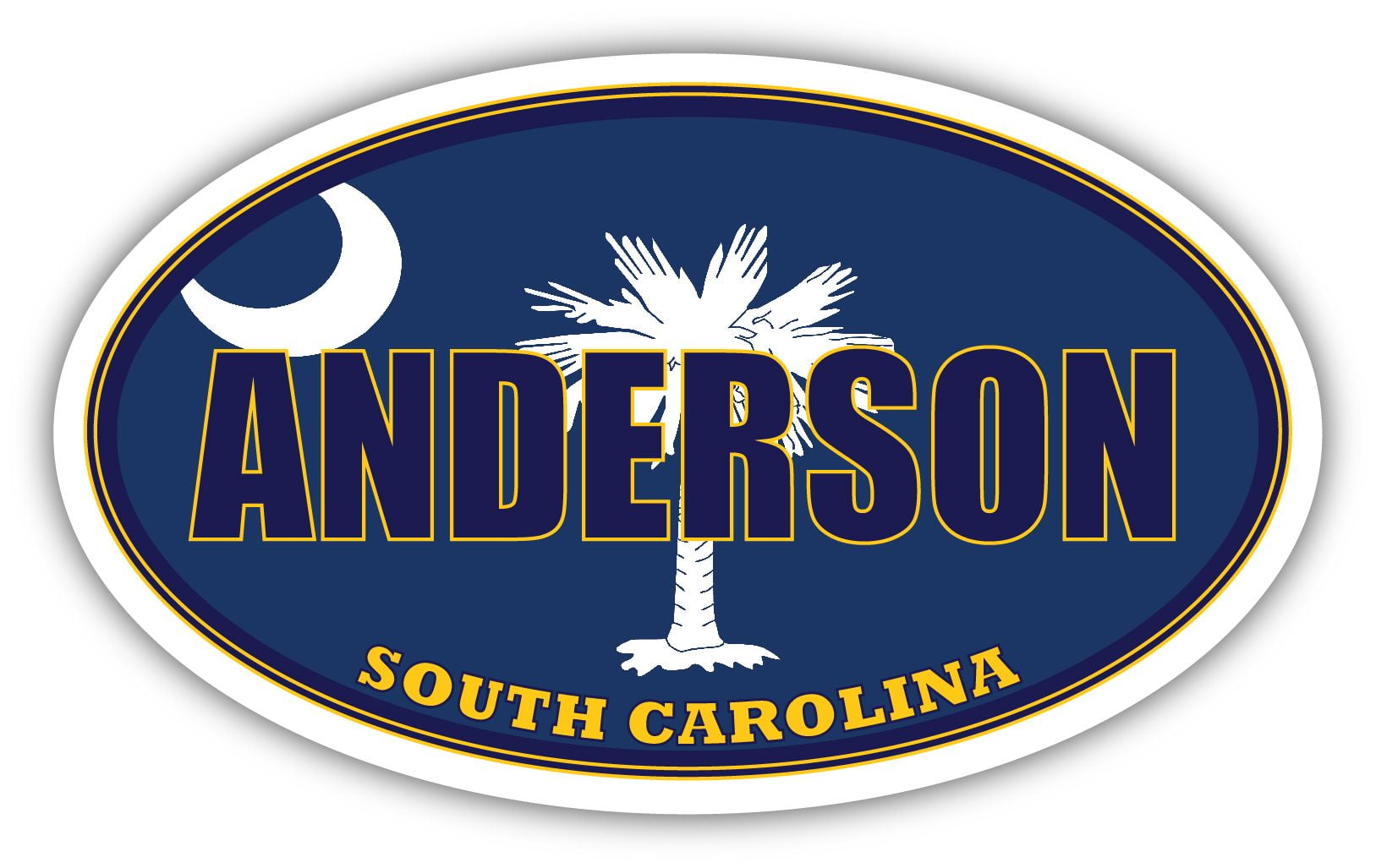 Anderson City South Carolina State Flag | SC Flag Anderson County Oval ...