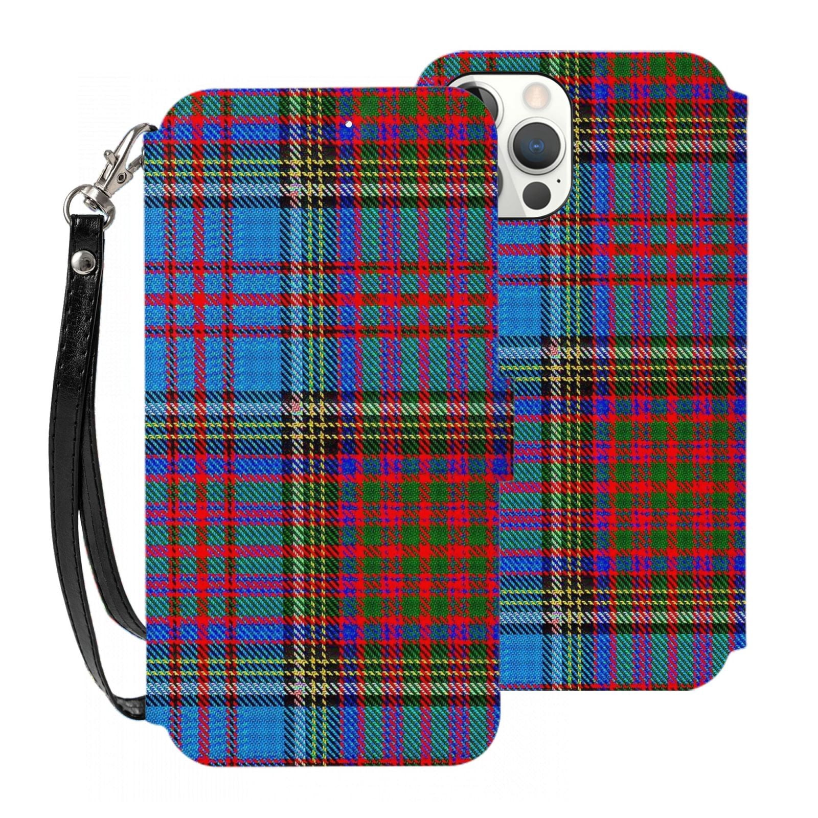 Anderson Clan Tartan Leather Wallet Phone Case Wallet Case for iPhone ...
