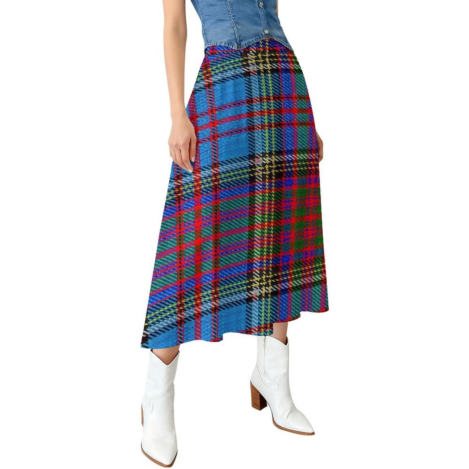 Anderson Clan Tartan Women High Waist Midi Skirt Elegant Midi Skirt ...