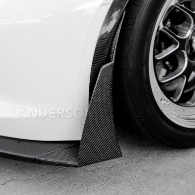 Anderson Composites 14+ Chevrolet Corvette C7 Z06 Front Bumper Canards ...