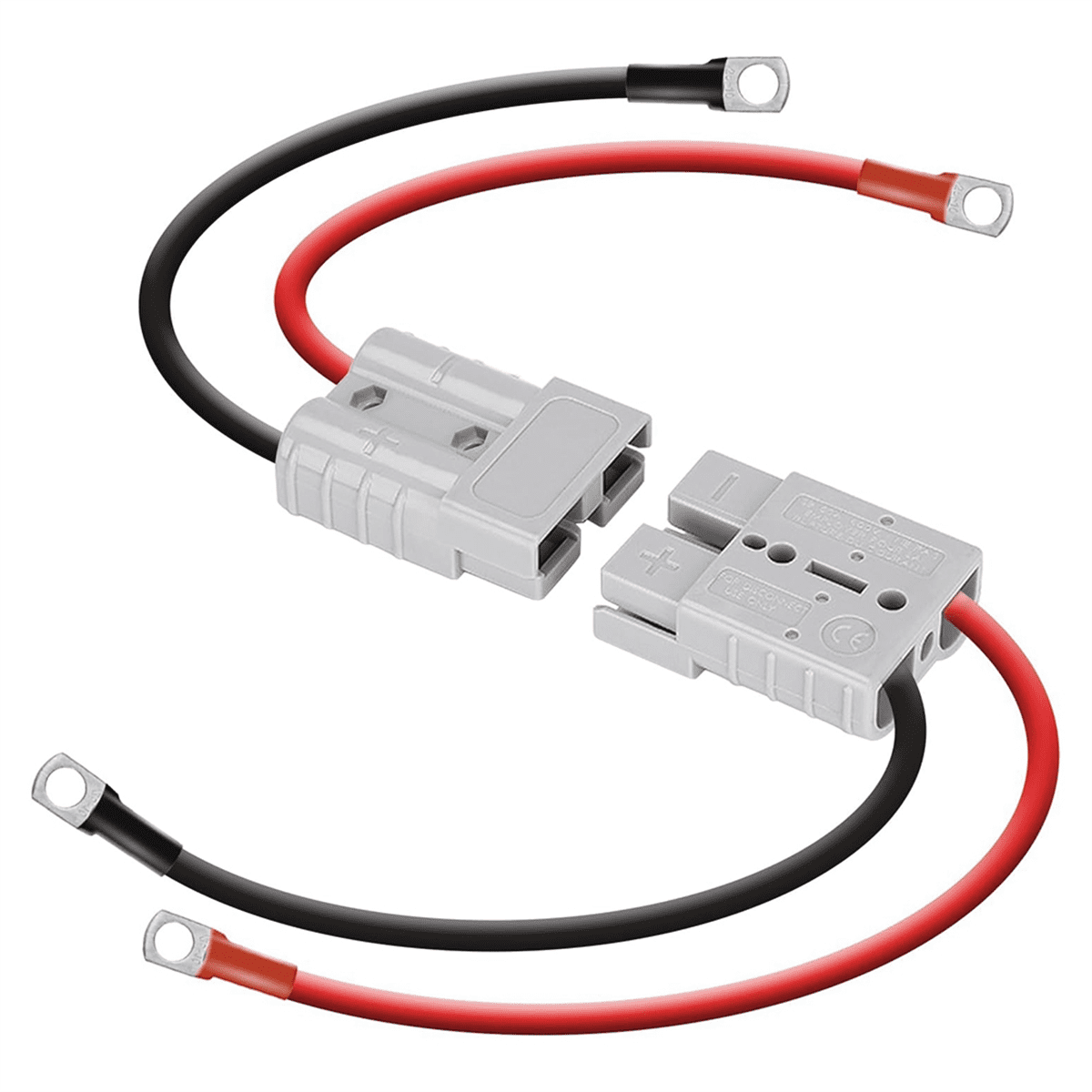 Anderson Connector 50A Kit Anderson Plug 8 Guage 30cm Battery Cables Waterproof Quick Connectors ...