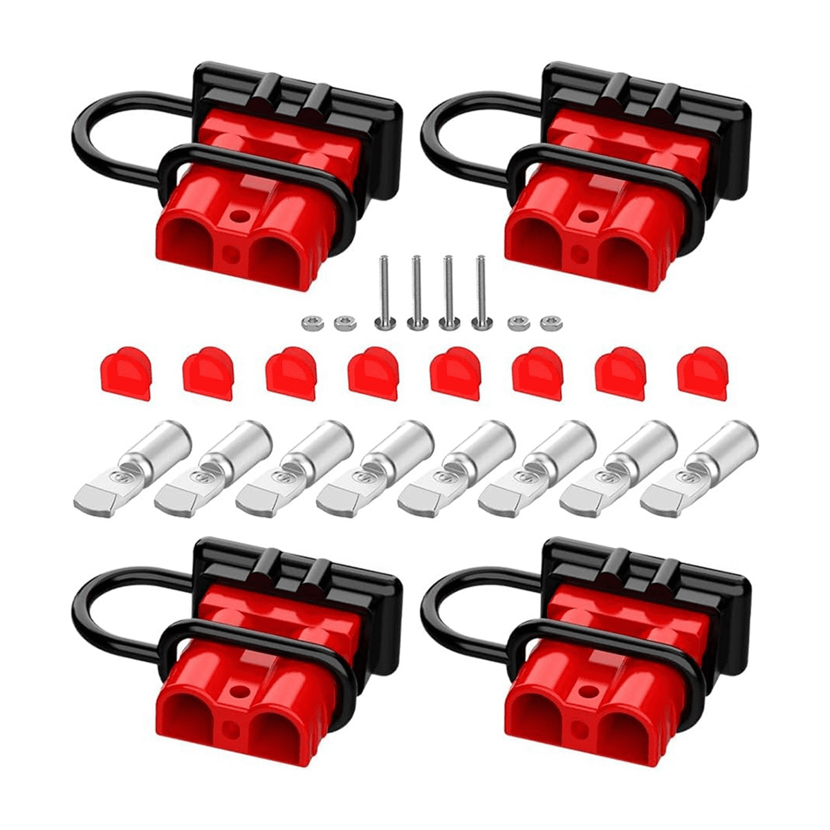 Anderson Connector, 50AMP 6-12 Gauge Battery Quick Connect with Dust ...