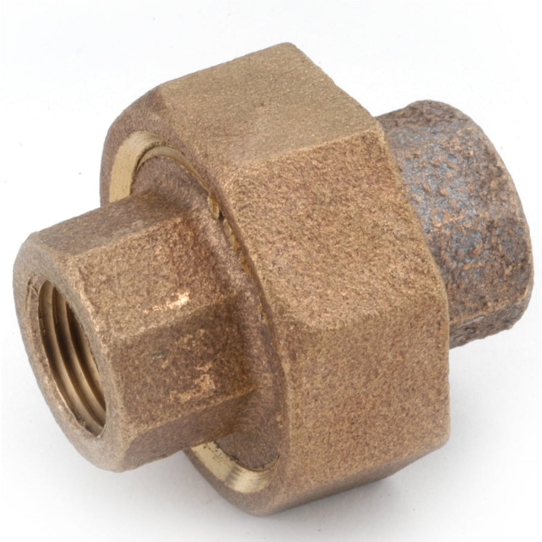 Anderson Metals 738104-06 Lead Free Pipe Fitting Union, Red Brass, 3/8 ...