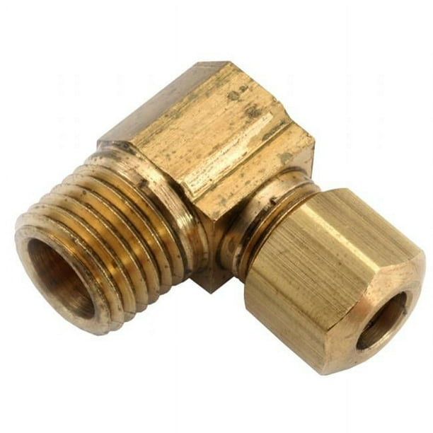 Anderson Metals 750069-0608 3/8 in. CMP x 1/2 in. MPT Brass 90 Degree Elbow - Walmart.com