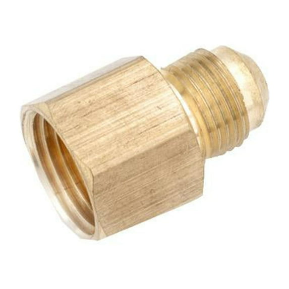 Anderson Metals 754046-0604 Pipe Fitting, Flare Connector, Lead Free Brass, 3/8 x 1/4 In. FPT ...