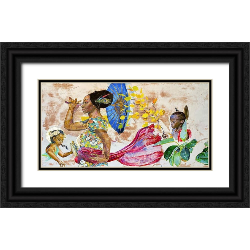 Anderson, Noland 24x14 Black Ornate Wood Framed with Double Matting ...