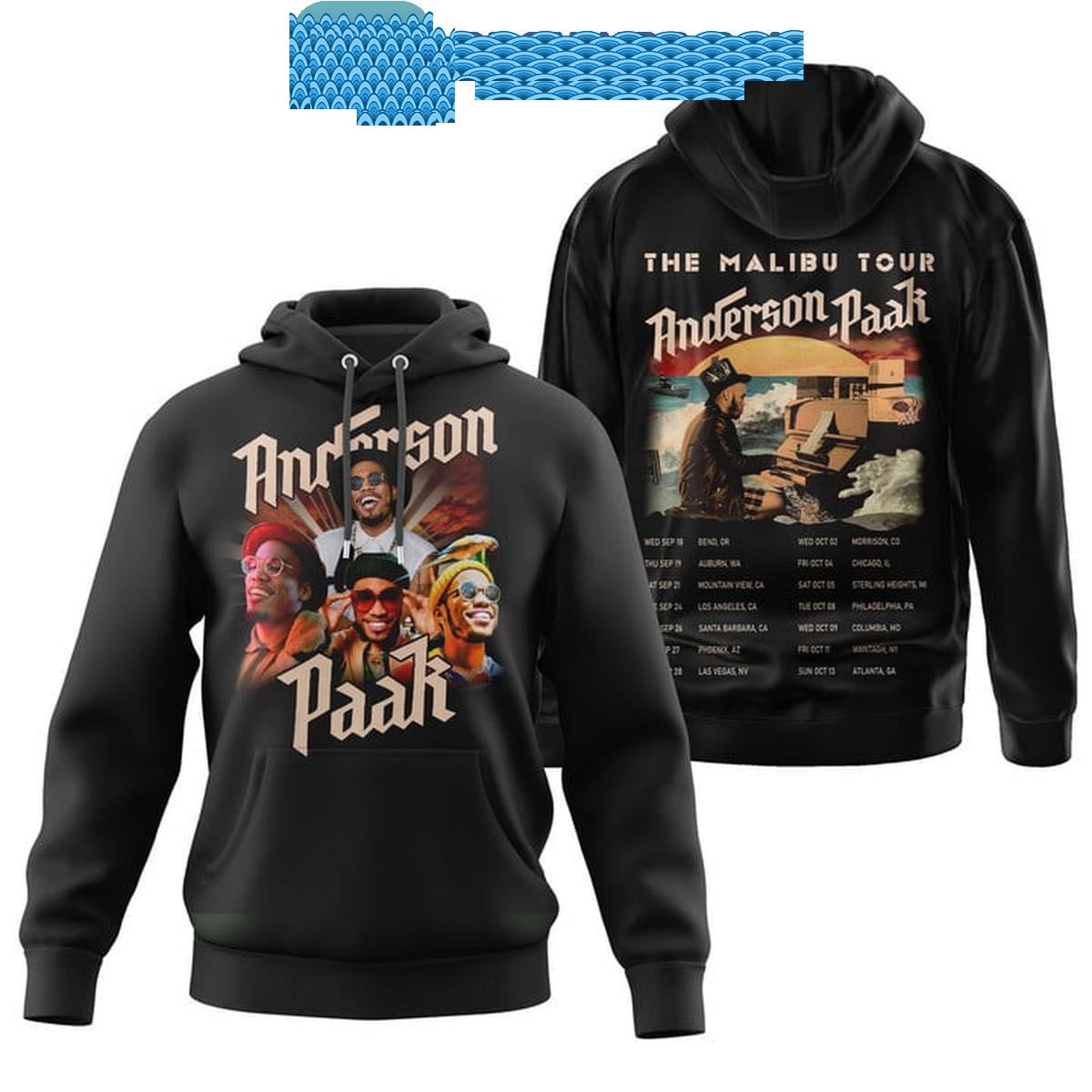 Anderson Paak The Malibu Tour 2024 Schedule Hoodie T-Shirt - Walmart.com