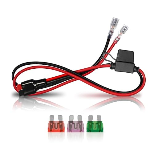 Anderson Power Pole PP45 Connector to F2 Spade Terminals Cable – 12 AWG, 2 Feet, 40 Amp Fuse ...