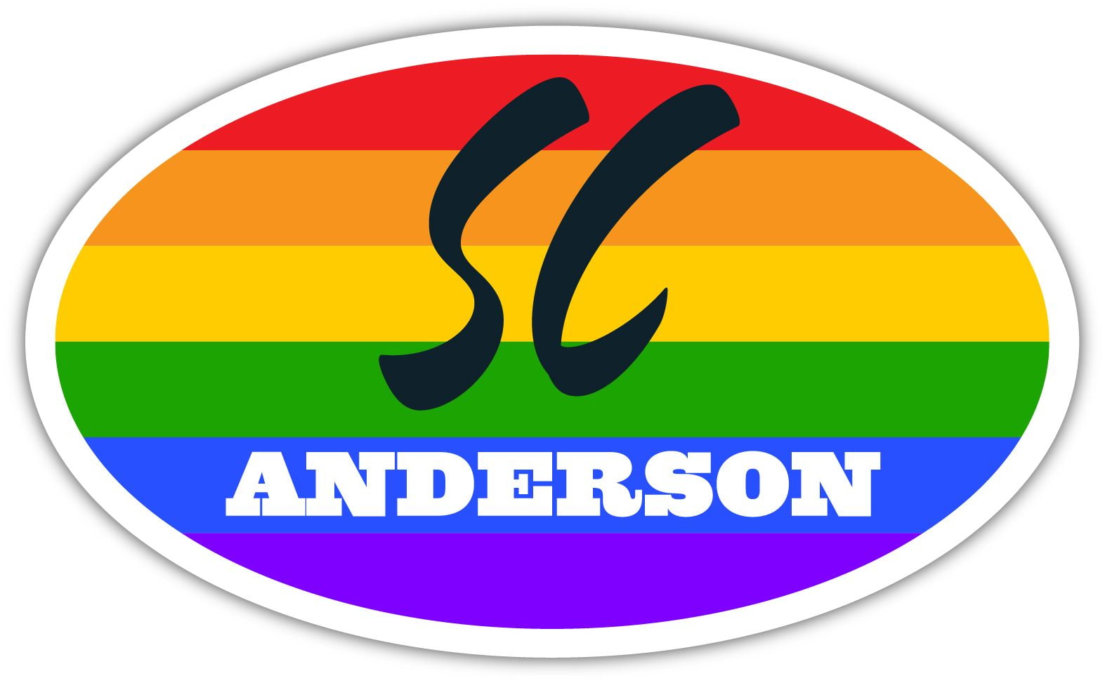 Anderson SC South Carolina Anderson County Rainbow Pride Flag 6 Stripes ...