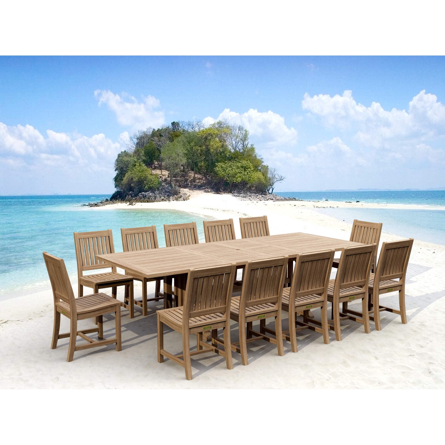 Anderson Teak 106 in Rectangle Extended Dining Table, Brown - Walmart.com