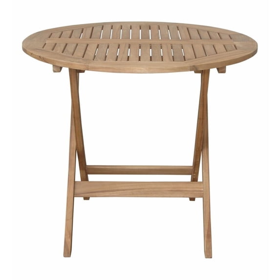 Anderson Teak Chester 32" Round Folding Picnic Table - Walmart.com