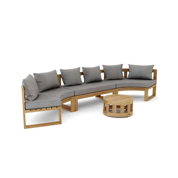 Anderson Teak SET-814 Circular Modular Deep Seating Set - Walmart.com