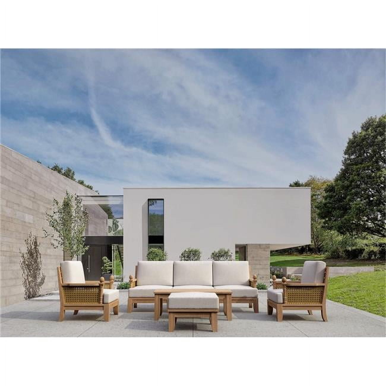 Anderson Teak SET-68 Luxe Modular Deep Seating Set - 7 Piece - Walmart.com