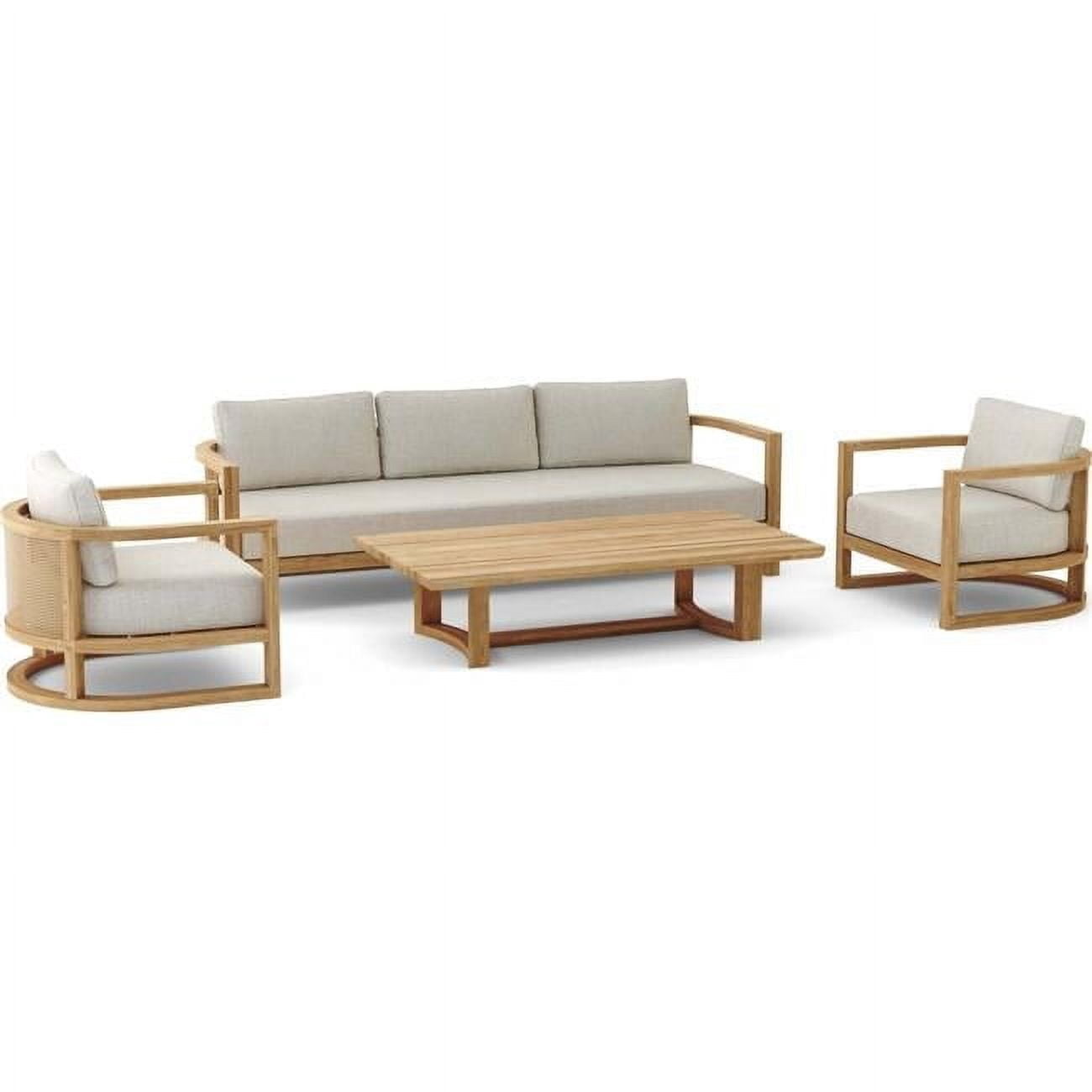 Anderson Teak SET-221 Junus Deep Seating Set - 4 Piece - Walmart.com