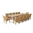 Anderson Teak Valencia Sahara 13-Pieces Rectangular Dining Set ...