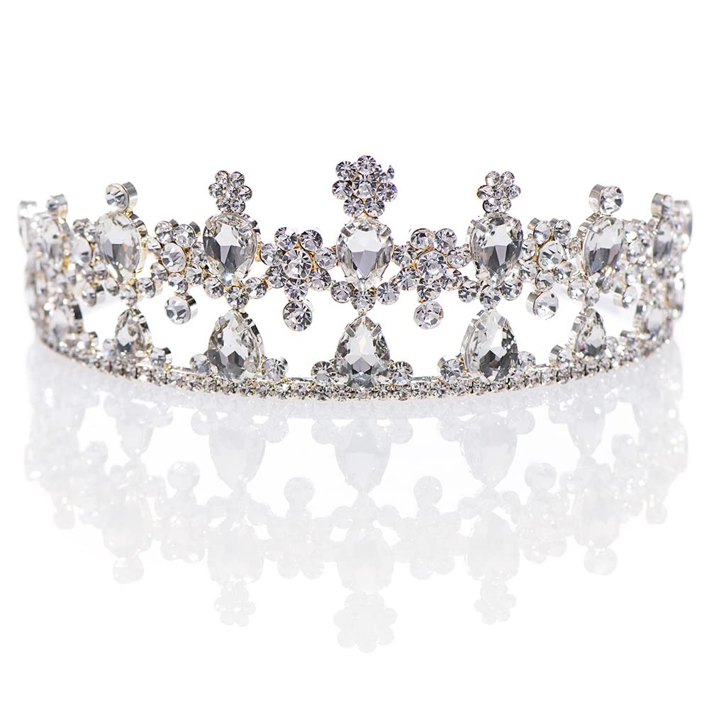 Anderson's Gigi Clear Rhinestone Silver Tiara, BSL1 2.25 Inches, Women ...