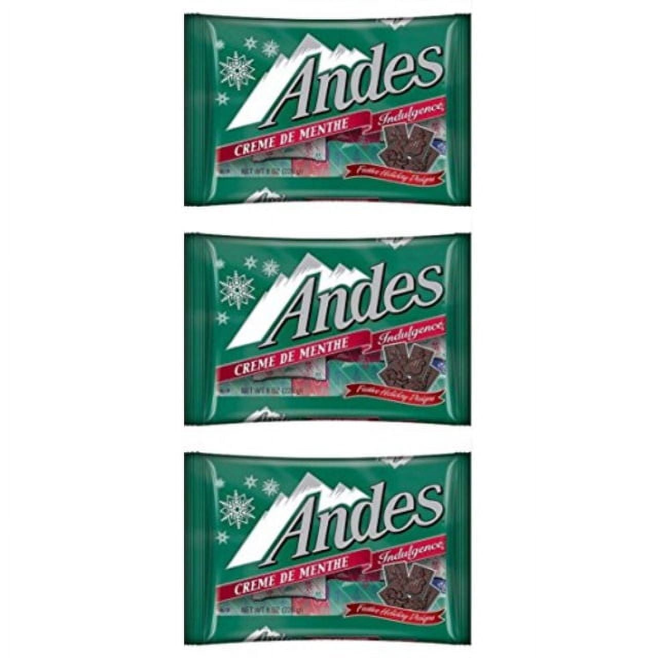 andes creme de menthe mints festive christmas holiday candy, pack of 3 ...