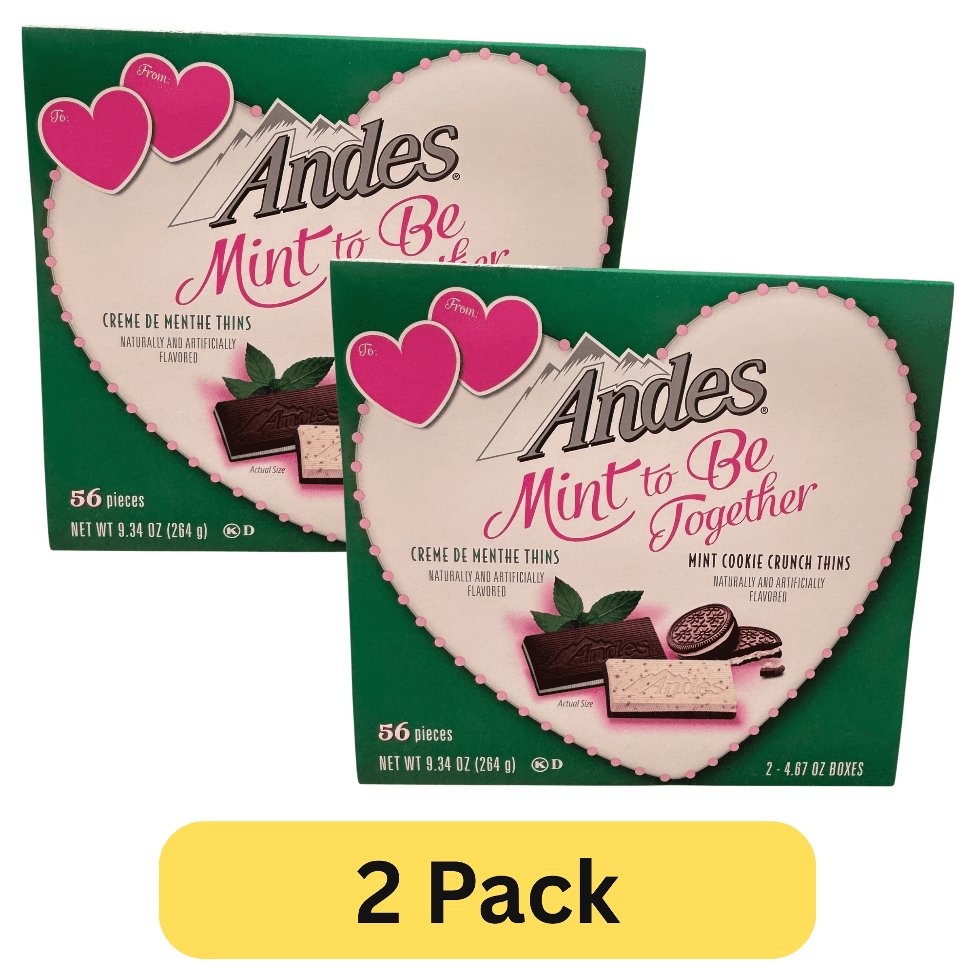 Andes Mint to Be Together Gift Set - Pack of 2 - Creme De Menthe Thins ...