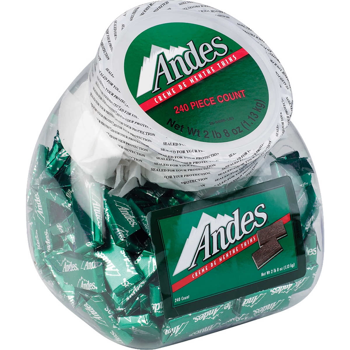 Andes Mints, Creme de Menthe, Peppermint Chocolate, 240 ct Bulk Pack ...