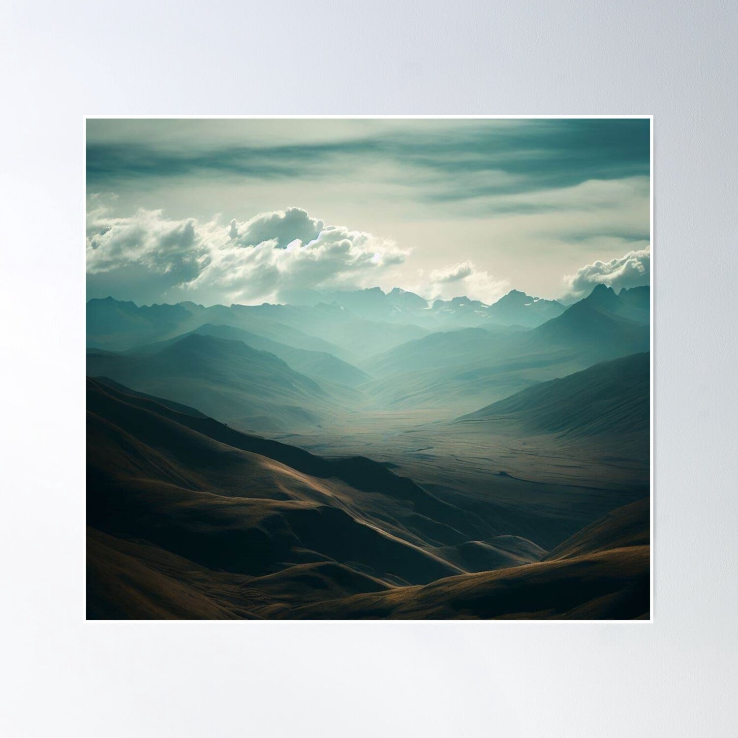 Andes Mountain Range Poster Wall Art UNFRAMED PAPER POSTER, Home Decor ...