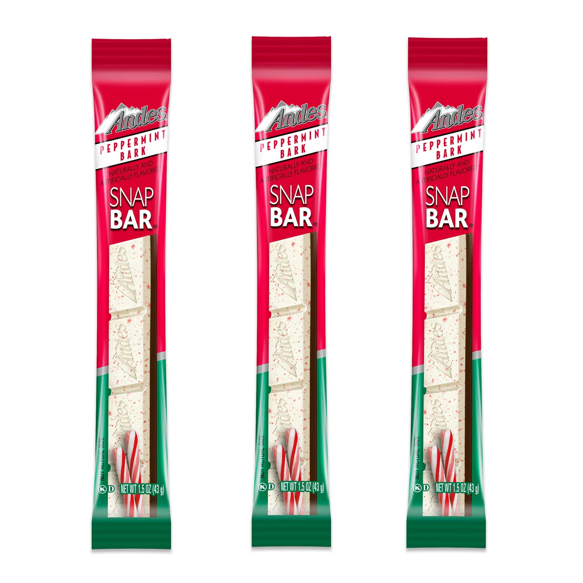 Andes Peppermint Bark Snap Bar - Holiday Chocolate (Pack of 3 ...