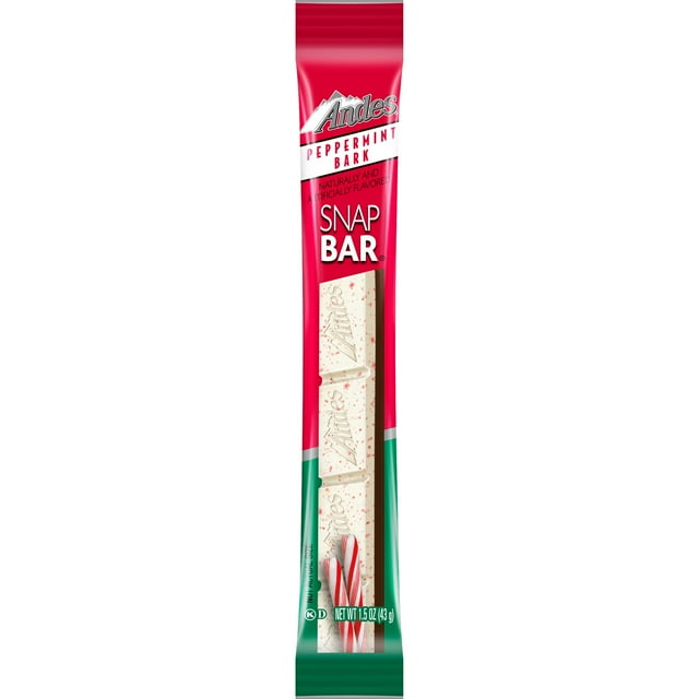 Andes Peppermint Bark Snap Bar 1.5 oz - Dark Chocolate Mint Candy ...