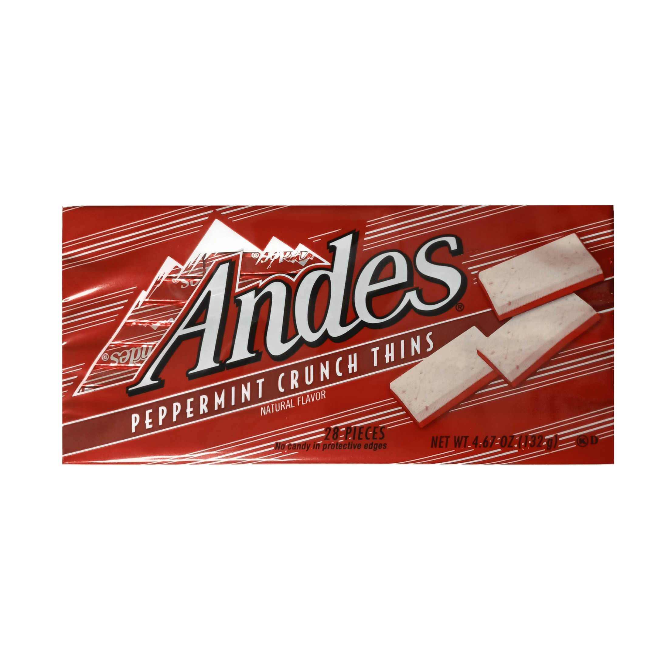 Andes Peppermint Crunch Thins Candies, 28 Pieces, 4.67 OZ Box, Natural ...