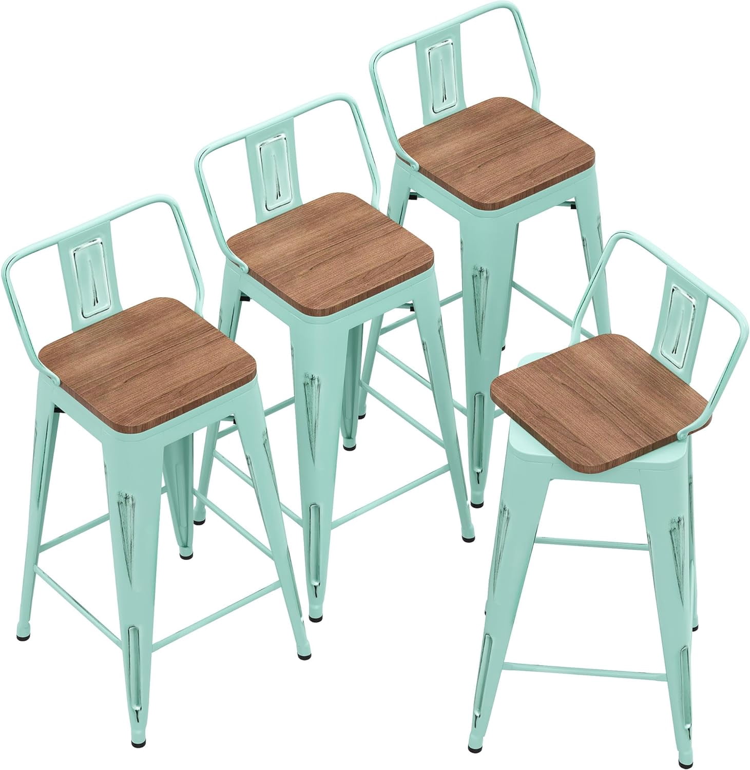 Andeworld 24 Inch Swivel Bar Stools Set of 4 Counter Height Stools ...