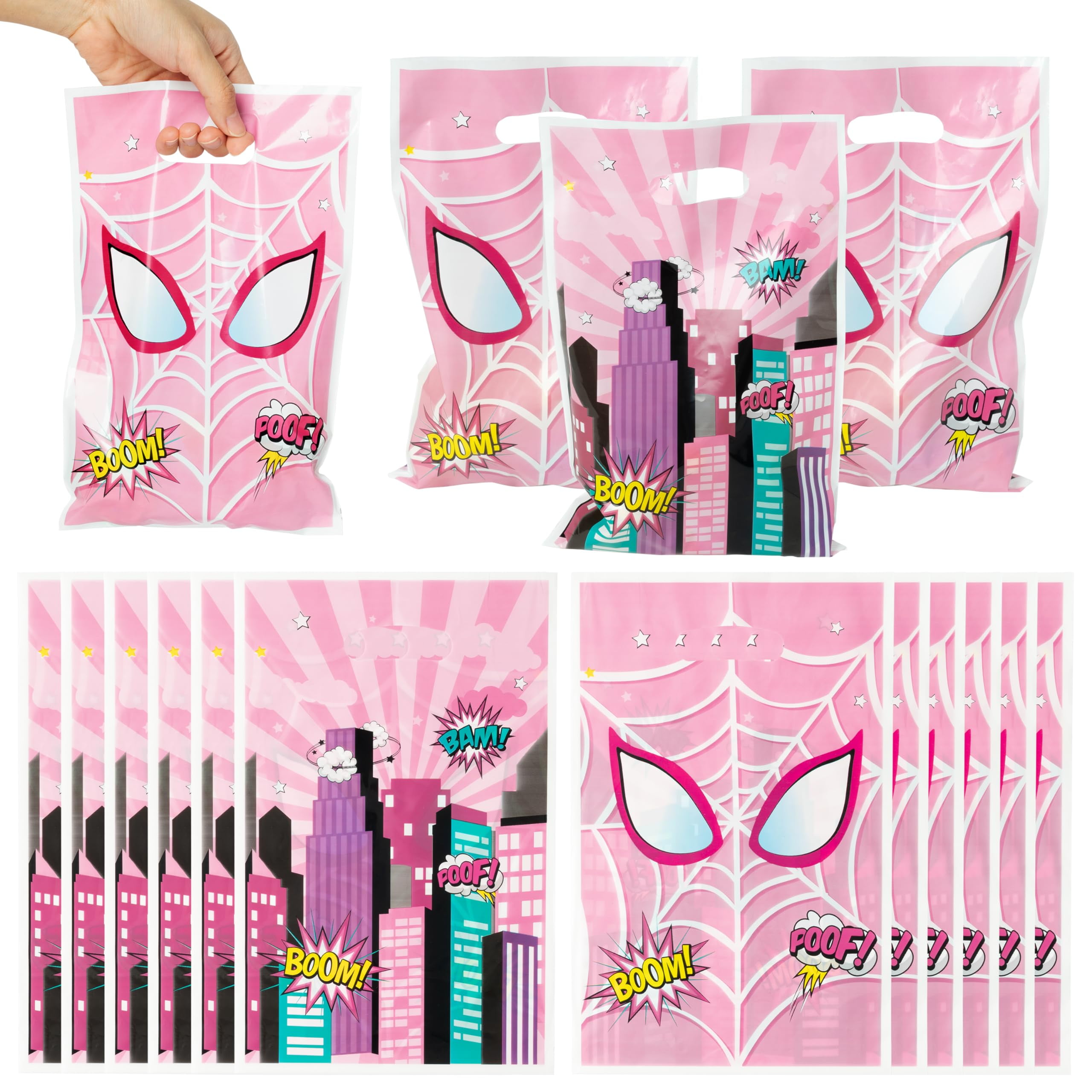 Andi Cppss Spider KEF16 Party Bags - 50PCS Spider Party Gift Bags for ...