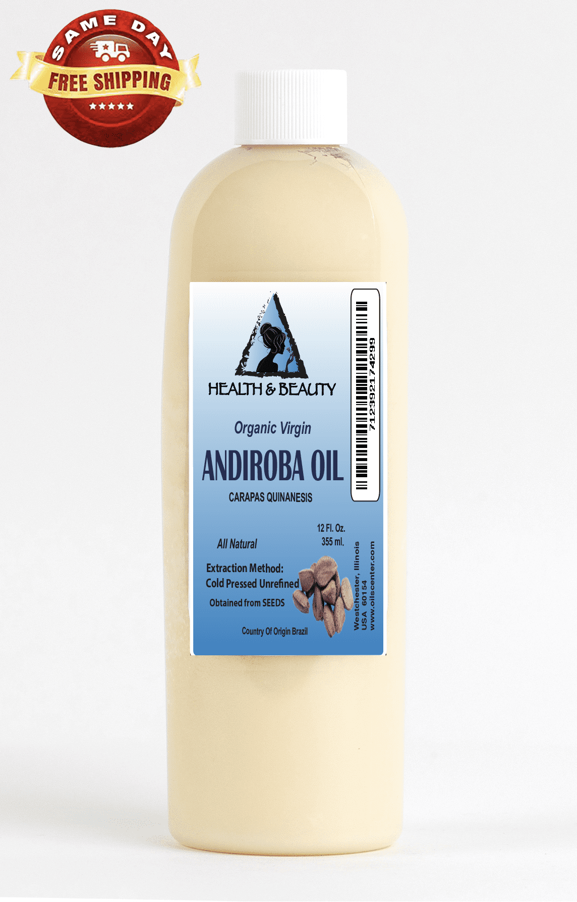 Andiroba Seed Oil Unrefined Virgin Organic Cold Pressed Raw Pure 36 oz ...