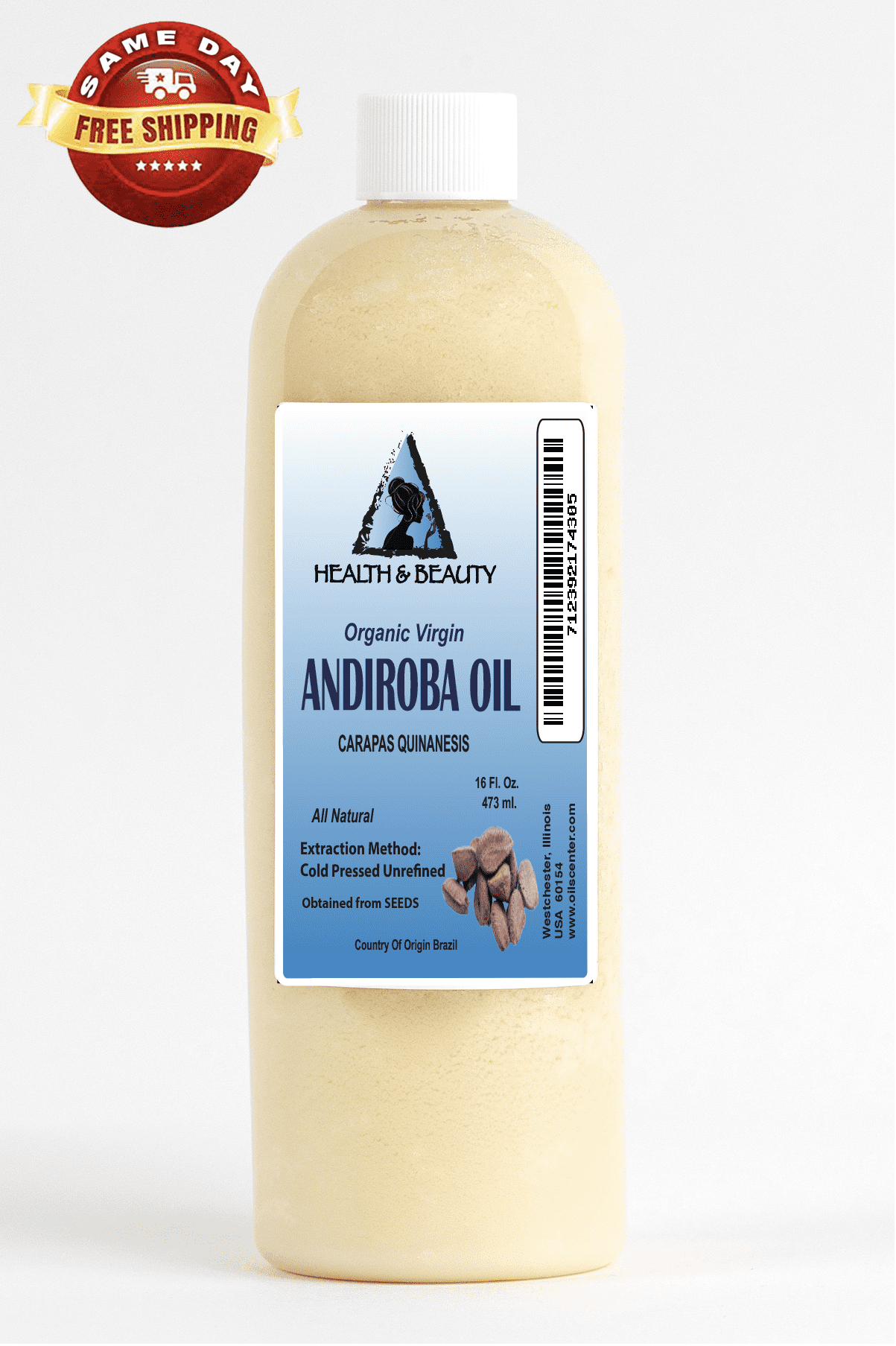 Andiroba Seed Oil Unrefined Virgin Organic Cold Pressed Raw Pure 48 oz ...