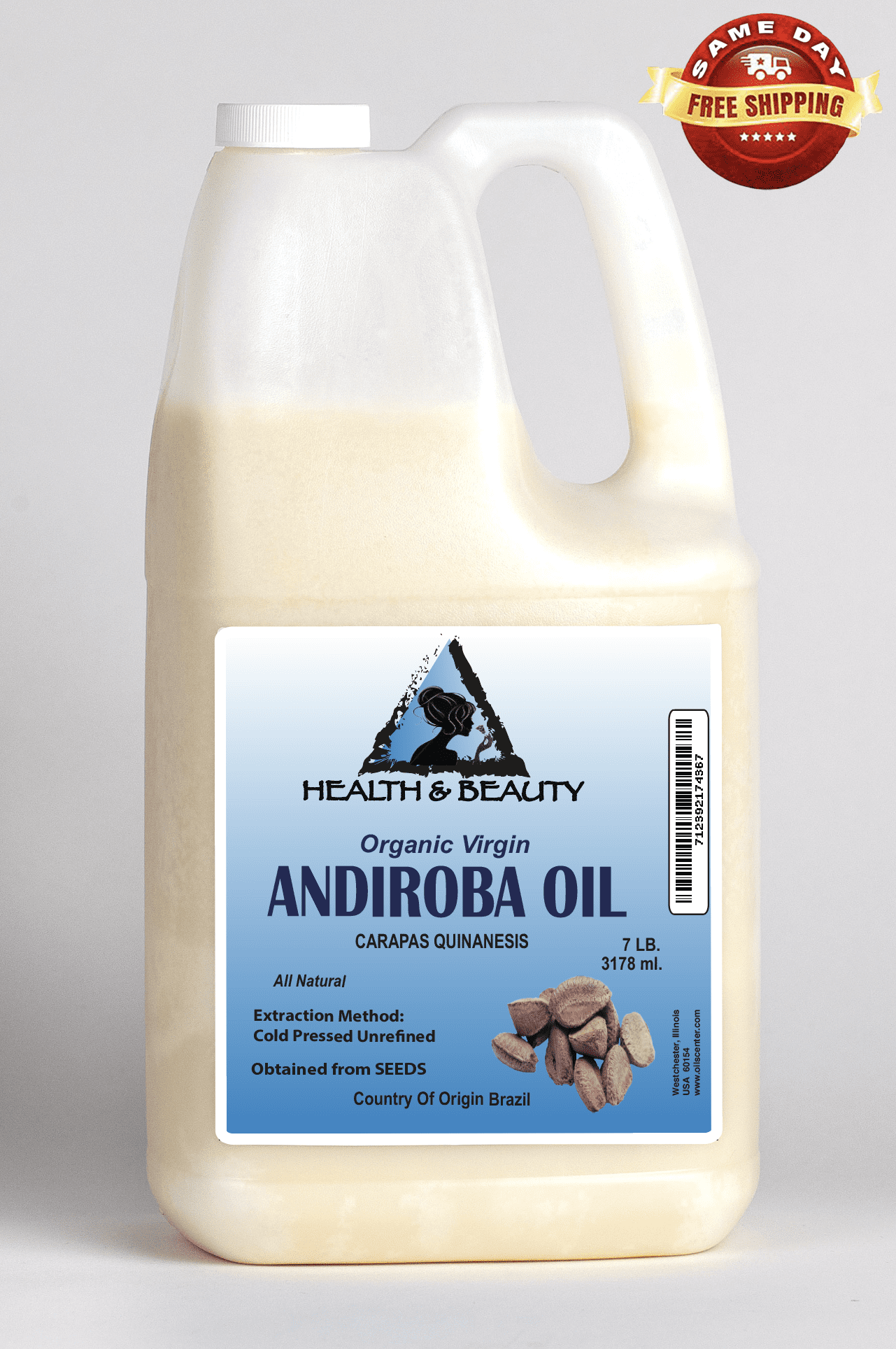 Andiroba Seed Oil Unrefined Virgin Organic Cold Pressed Raw Pure 7 Lb ...