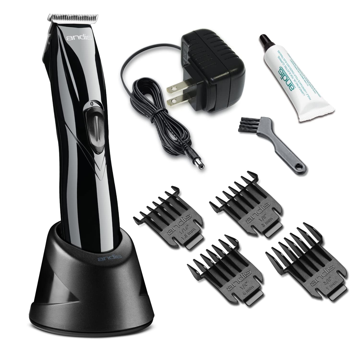 Andis 32475 Slimline Pro Corded/Cordless Hair & Beard Trimmer, T-Blade Zero Gapped with Lithium ...