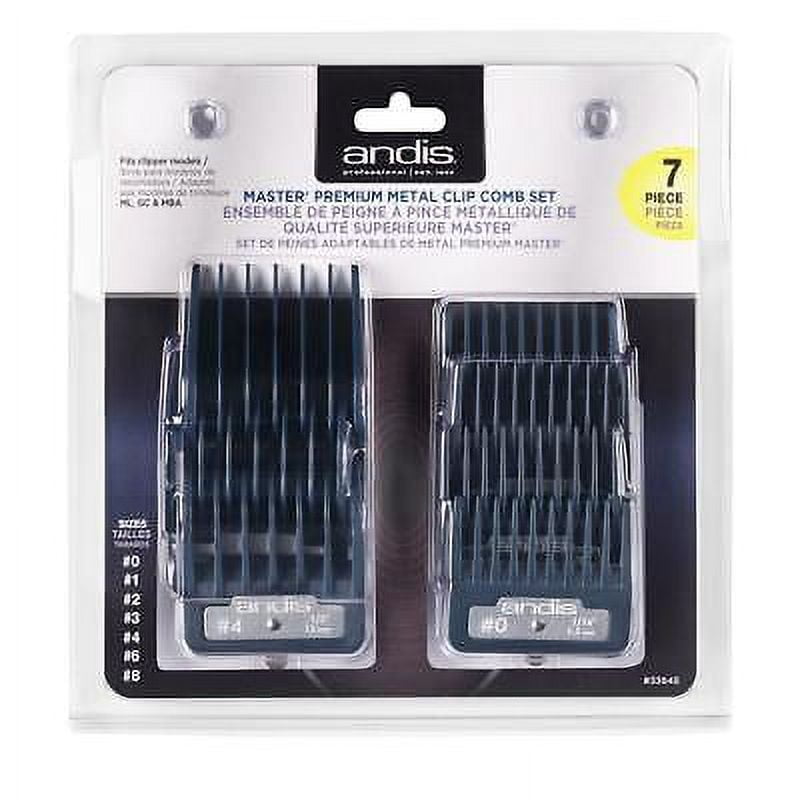 Andis Master Premium 7 Piece Metal Comb Set with Hair Clipper ...