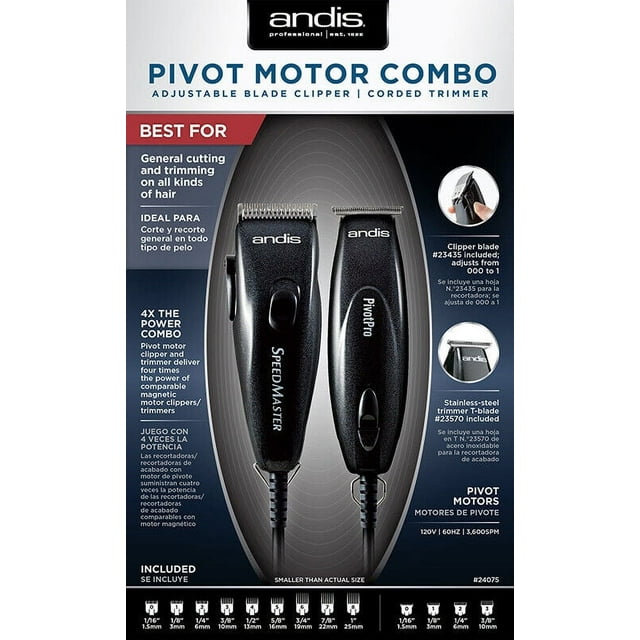 Andis COMBO Professional PivotPro And SpeedMaster Hair Clipper and ...