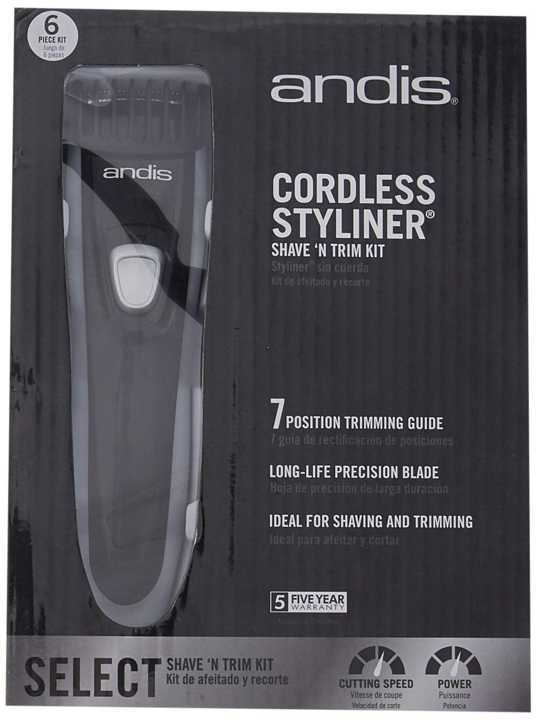 Andis Cordless Styliner Shave 'N Trim Kit, 1 Ea, 6 Pack - Walmart.com