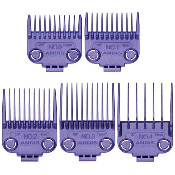 Andis Dual Magnet 5 PC Comb Set MLC ML Master Clipper Attachments ...
