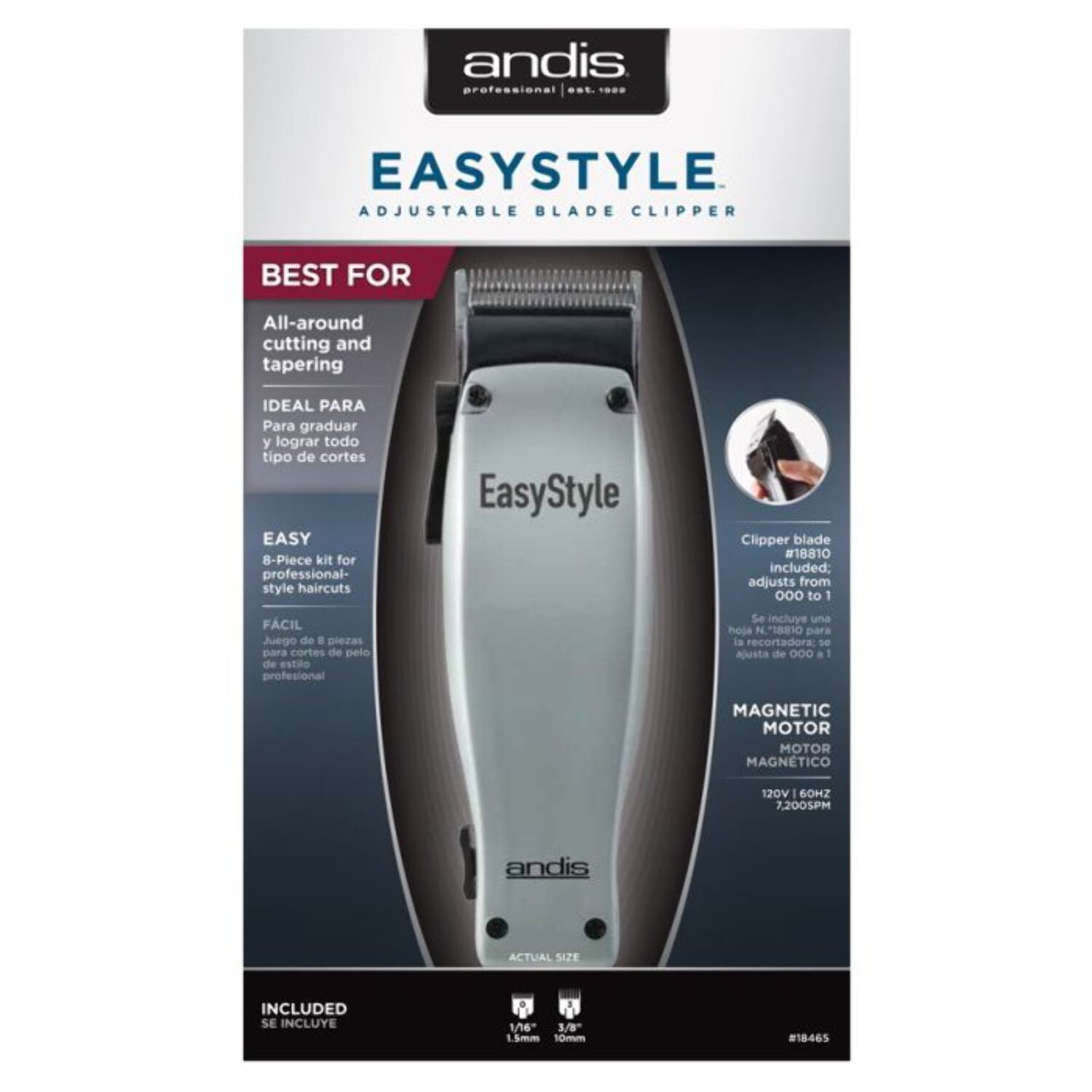 Andis Easy Style 7 Piece Adjustable Blade Haircutting - Walmart.com