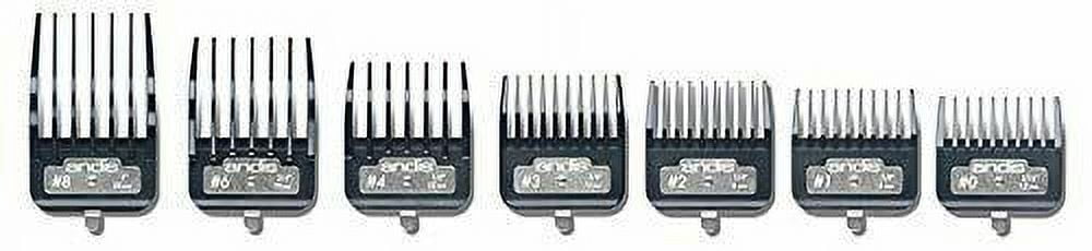 Andis Master Series Premium Metal Hair Clipper Attachment Comb 7 Piece ...