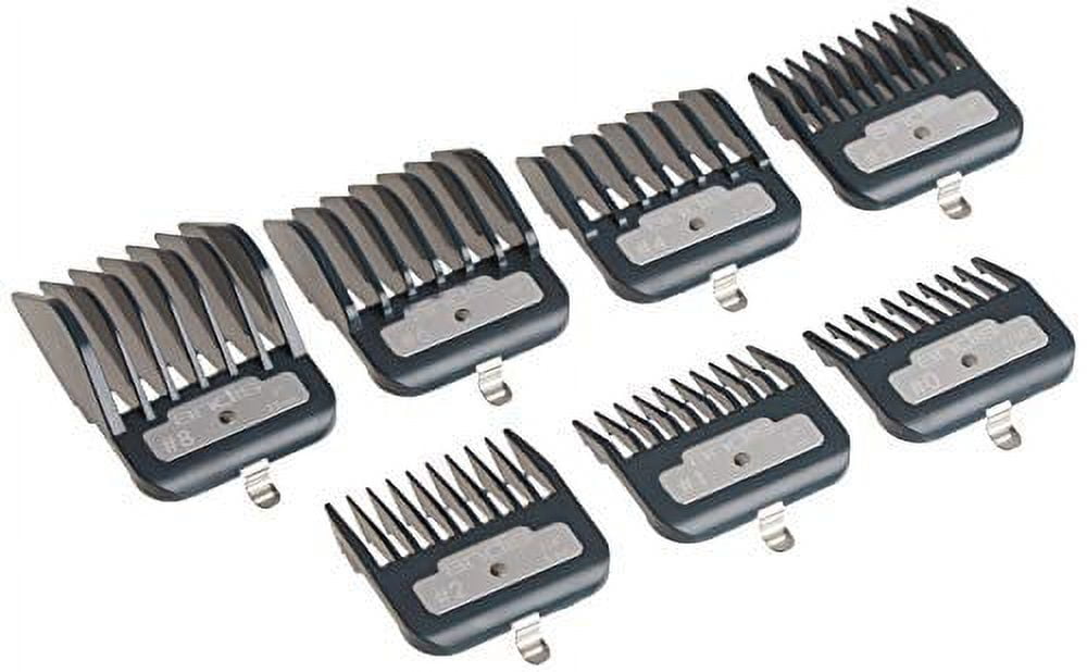 Andis Master Series Premium Metal Hair Clipper Attachment Comb 7 Piece Set, Black, 7 Count (Pack ...