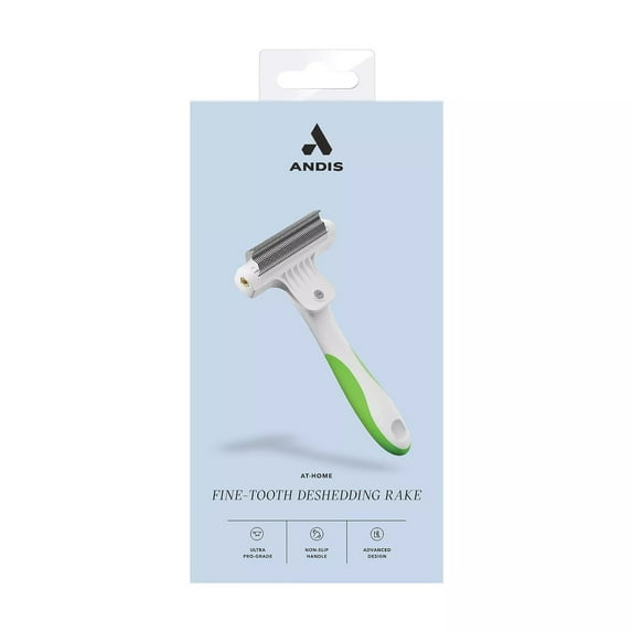 Andis Premium Fine-Tooth Deshedding Rake White-Green - Walmart.com