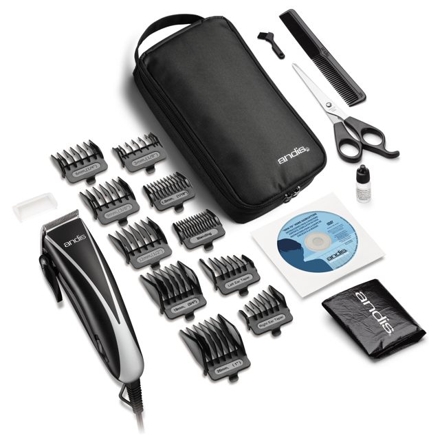 Andis Ultra clip Home Haircutting Kit, Black, 19 Pieces - Walmart.com