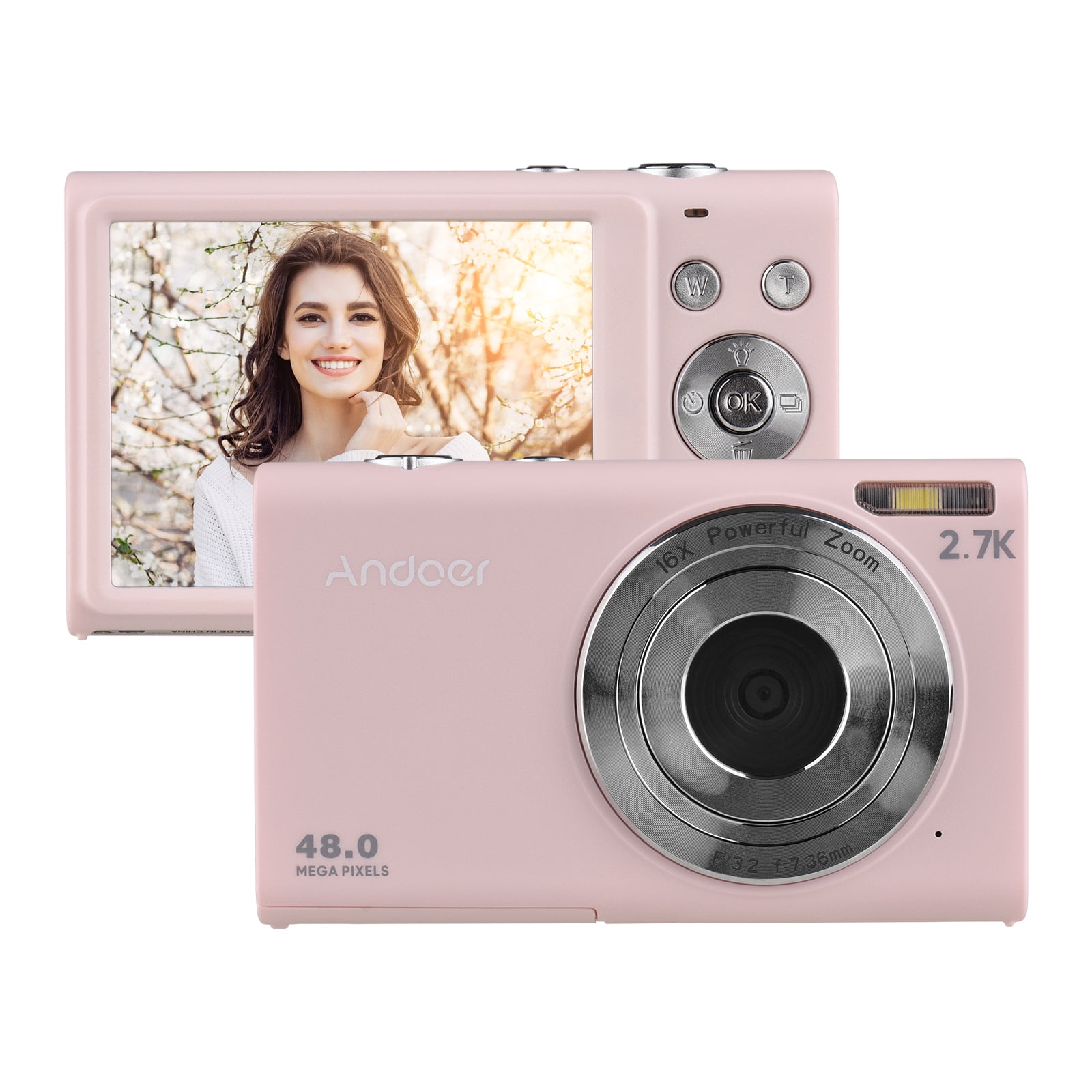 Andoer 2.7K Compact Digital Camcorder 48MP 16X Zoom 2.88 Inch IPS ...