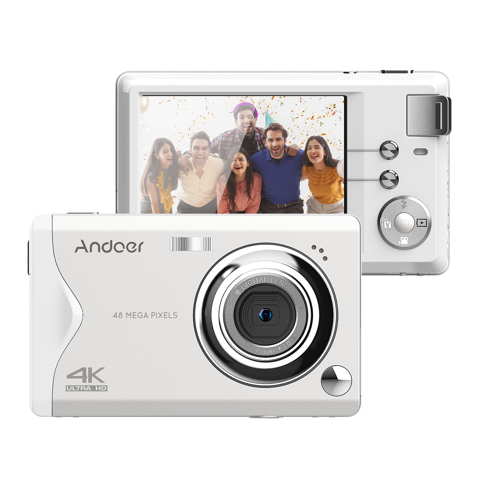 Andoer-2 Digital Camera,16X Auto TFT Portable Camera Hand - Ideal Portable Camera 48MP Kids ...