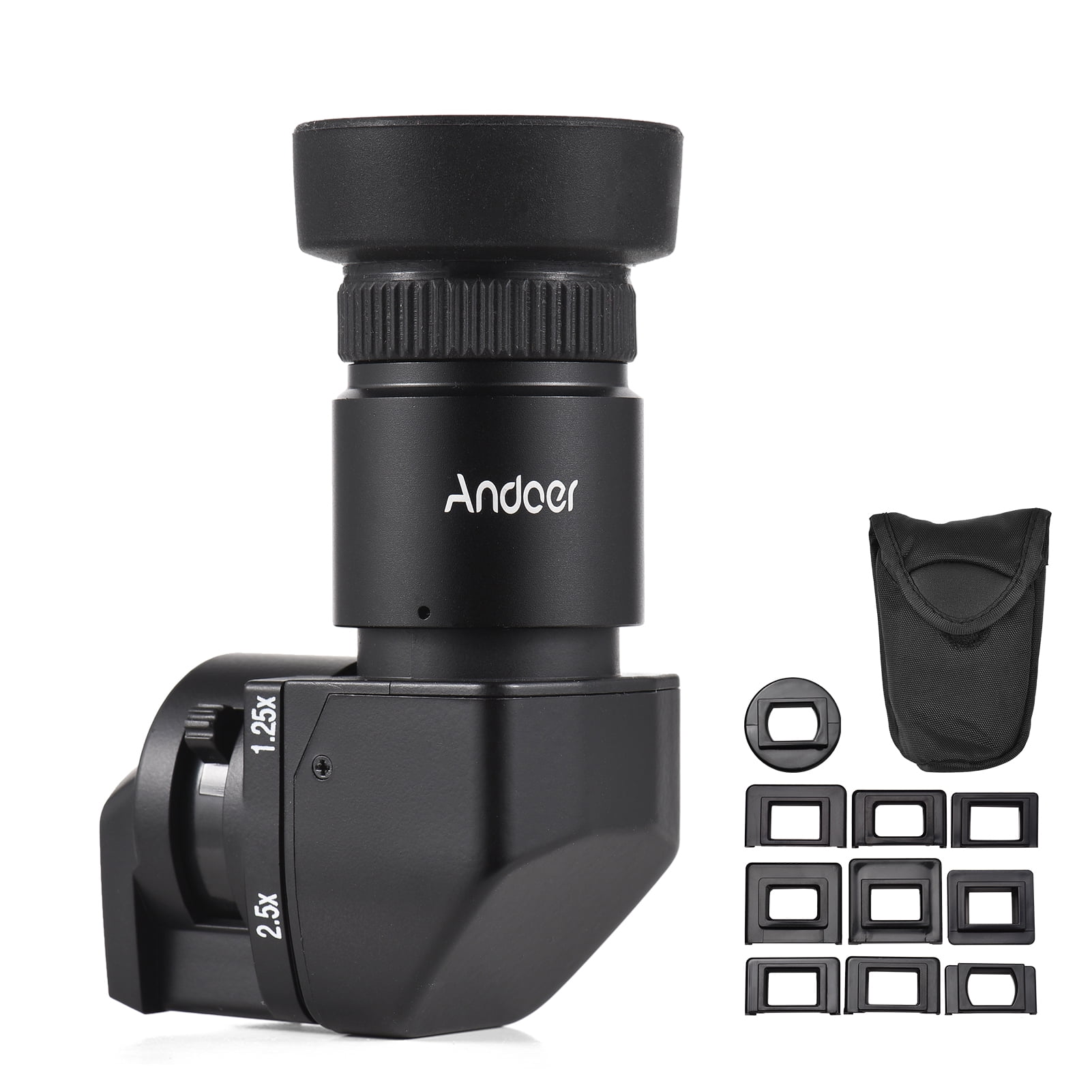 Andoer Camera Viewfinder 1.25X/ 2.5X Magnification Right Angle ...