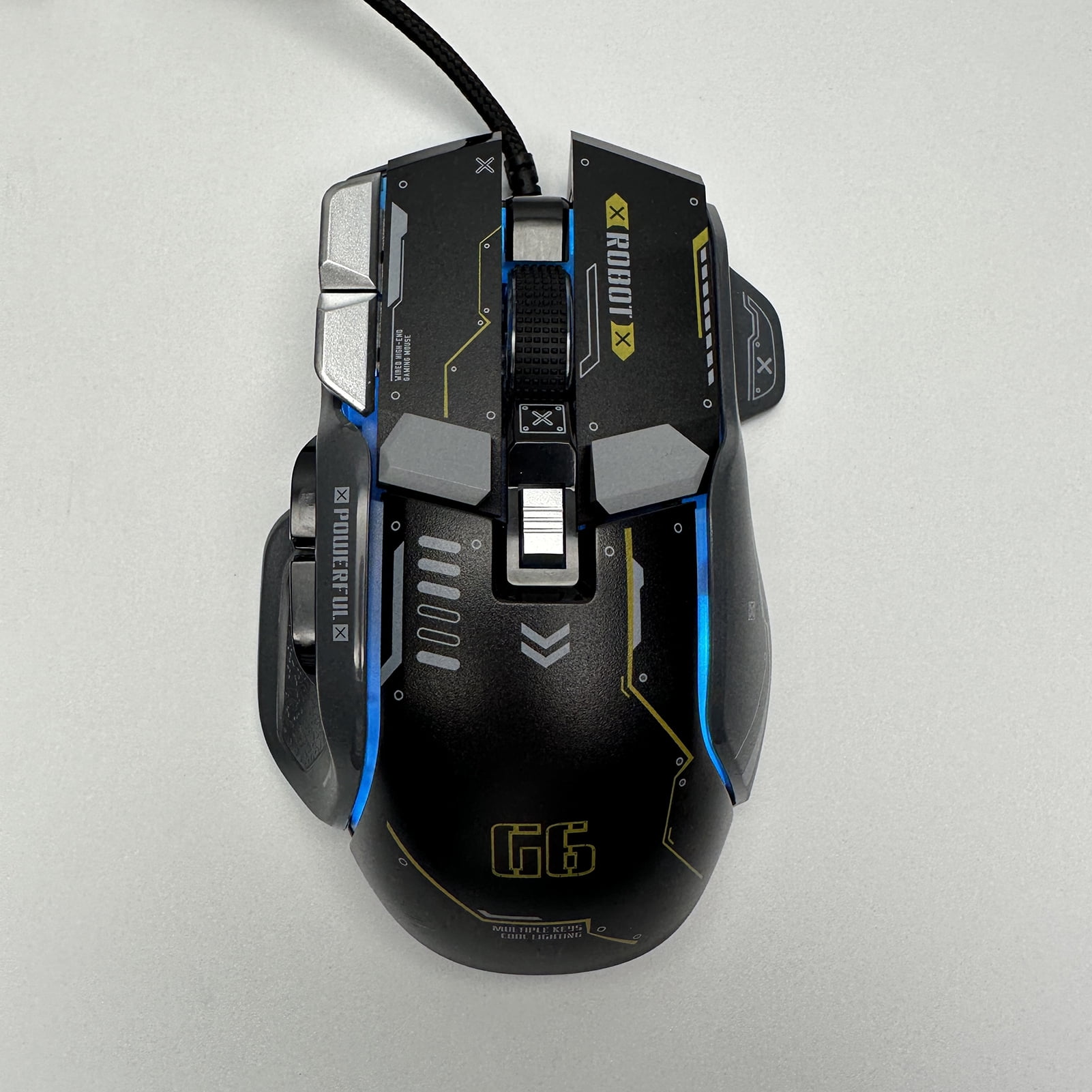 Andoer G6 12-Key Mechanical Wired Gaming Mosue Ergonomic Design 10-key ...