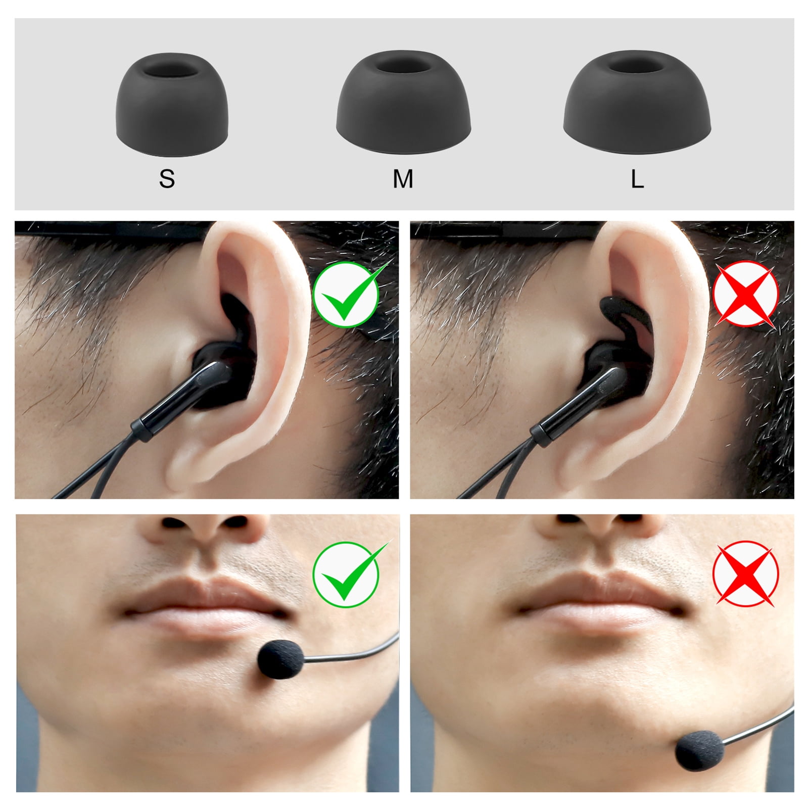 Andoer Headset,/ V6c/In Ear Referee Headset Intercom V6 / V6c/ Headset ...