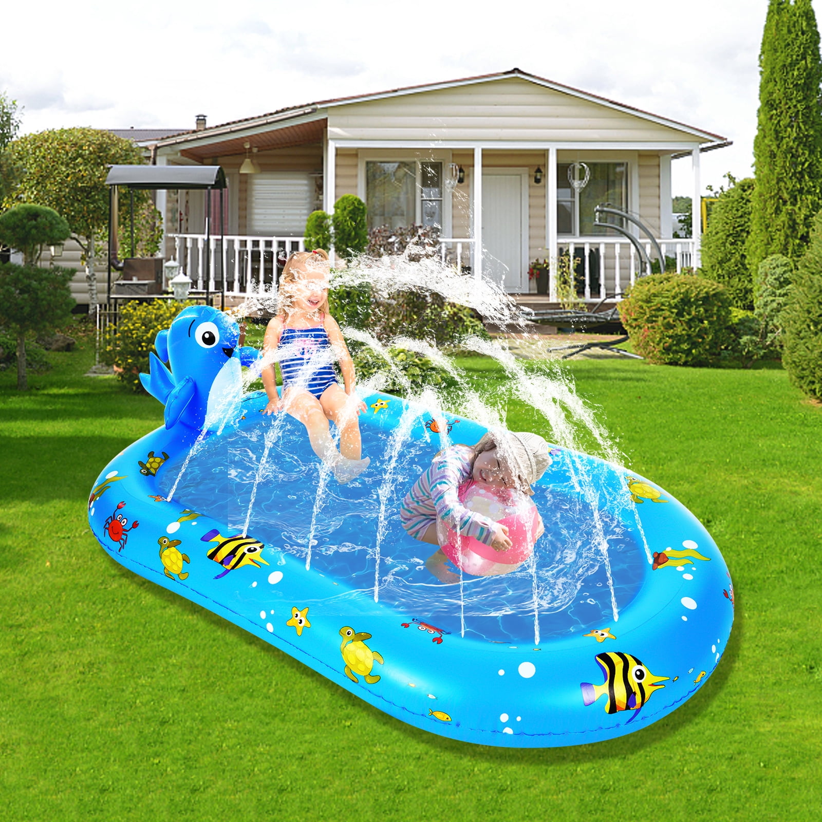 Large Durable Children's Inflatable Pool: Fun Outdoor Play with ...