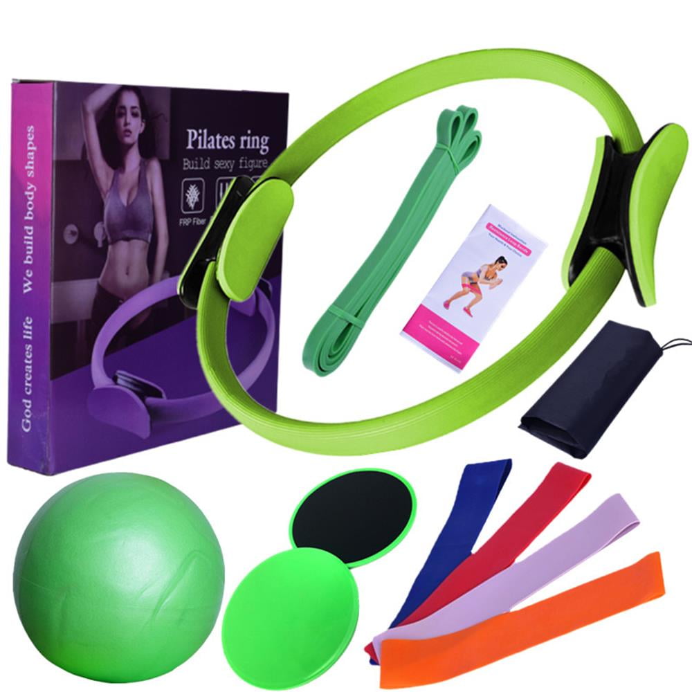 Andoer Pilates Ball Set, Resistance Bands and Accessories for Full Body ...